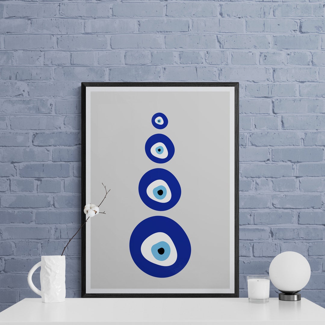 Evil Eye Abstract Art Print: Mid-century Modern Home Decor - Etsy