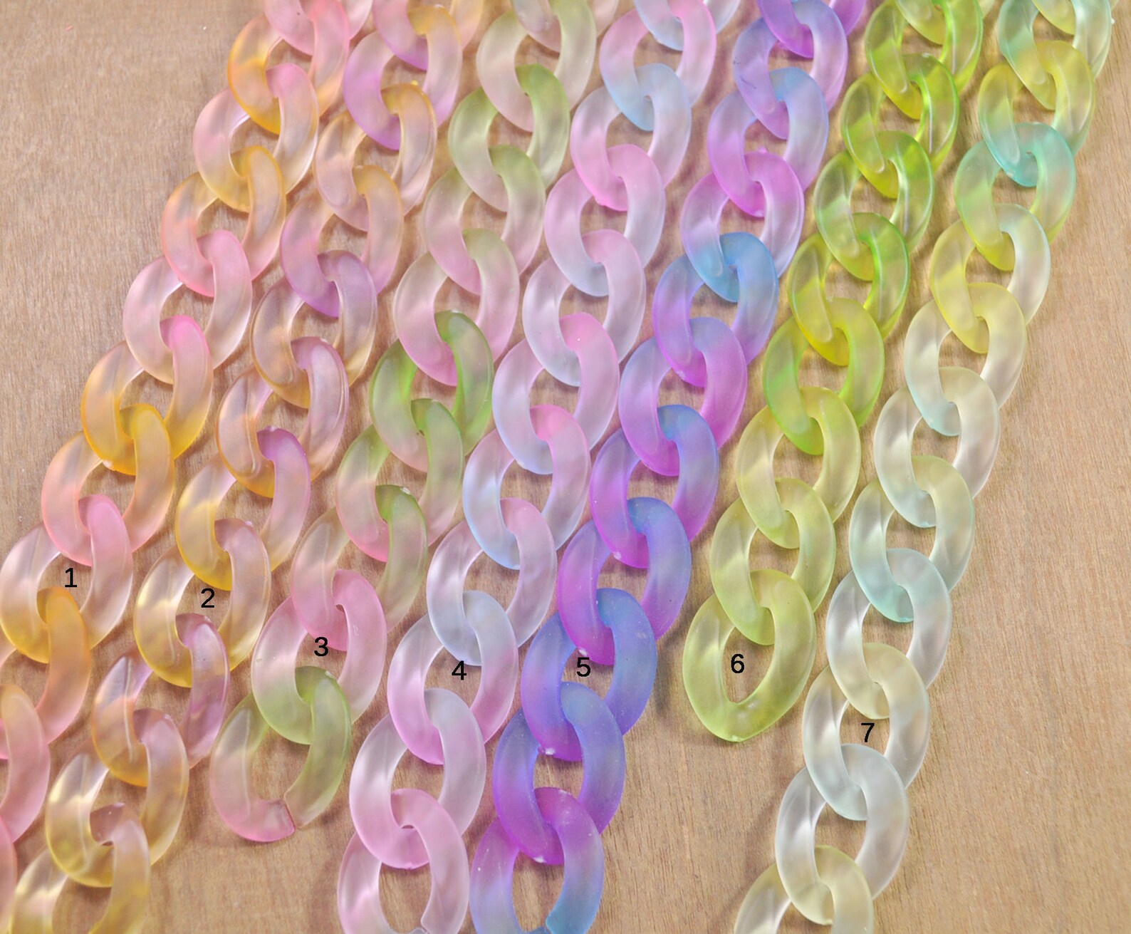 Plastic Chain,27.5“ Chunky Chain Links,plastic Open Chain Links,curb ...
