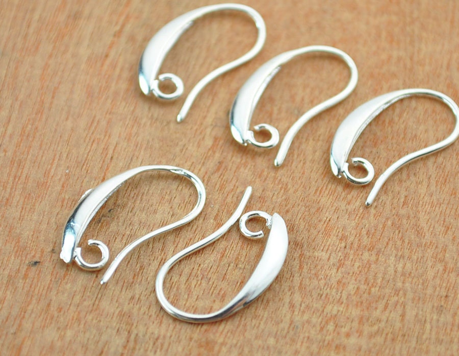 Earring Hooks,earring Wires,50pcs of Silver Stunning Ear Wires Silver ...