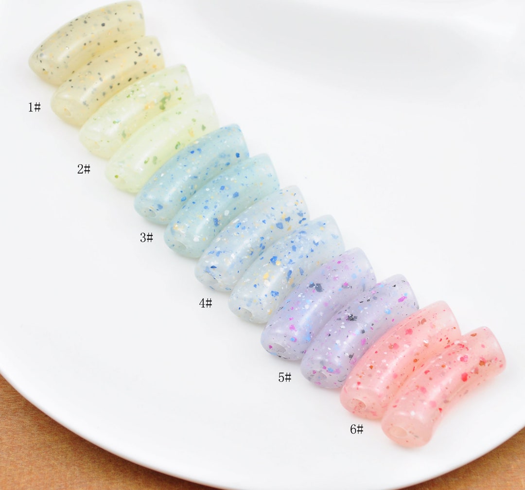 5 Colors,colorful Acrylic Tube Beads,bamboo Beads，1pcs/6pcs/30pcs ...