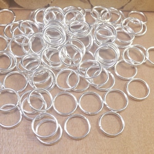 14mm X 1.5mm Thick Jump Rings,100pcs Silver Plated Open Jump Rings ...