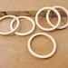 20pcs 49mm Natural Flat Wood Ring,large Unfinished Wooden Rings for ...