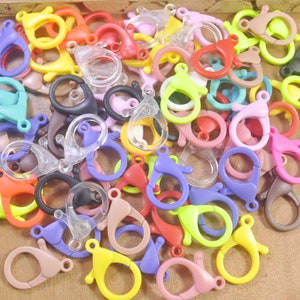 50pcs Mixed Color Plastic Lobster Clasp,glasses Chain Clasps,handbag ...