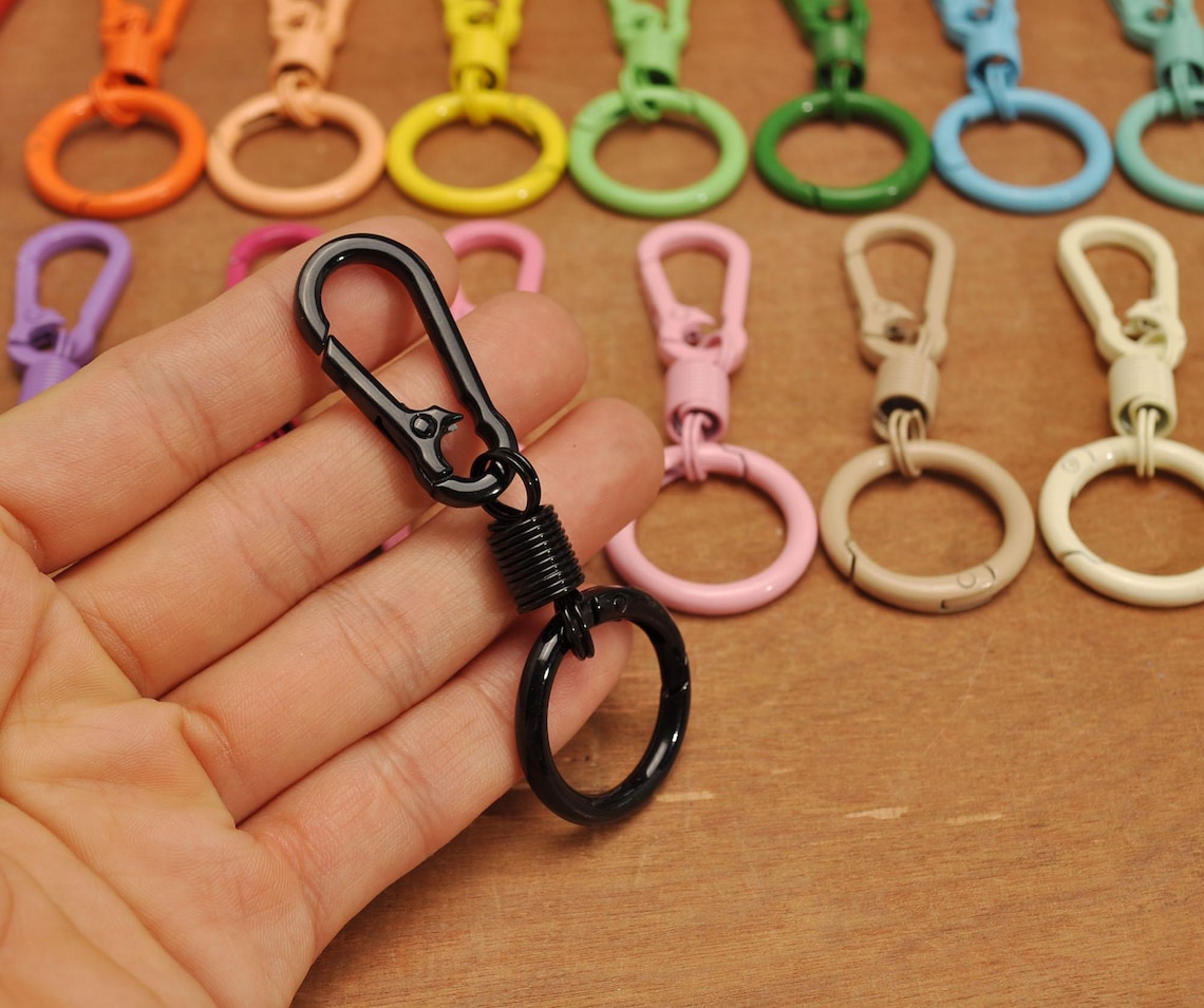 1pcs-20pcs Spring Keychain,carabiner Spring Keyring,metal Keychain ...