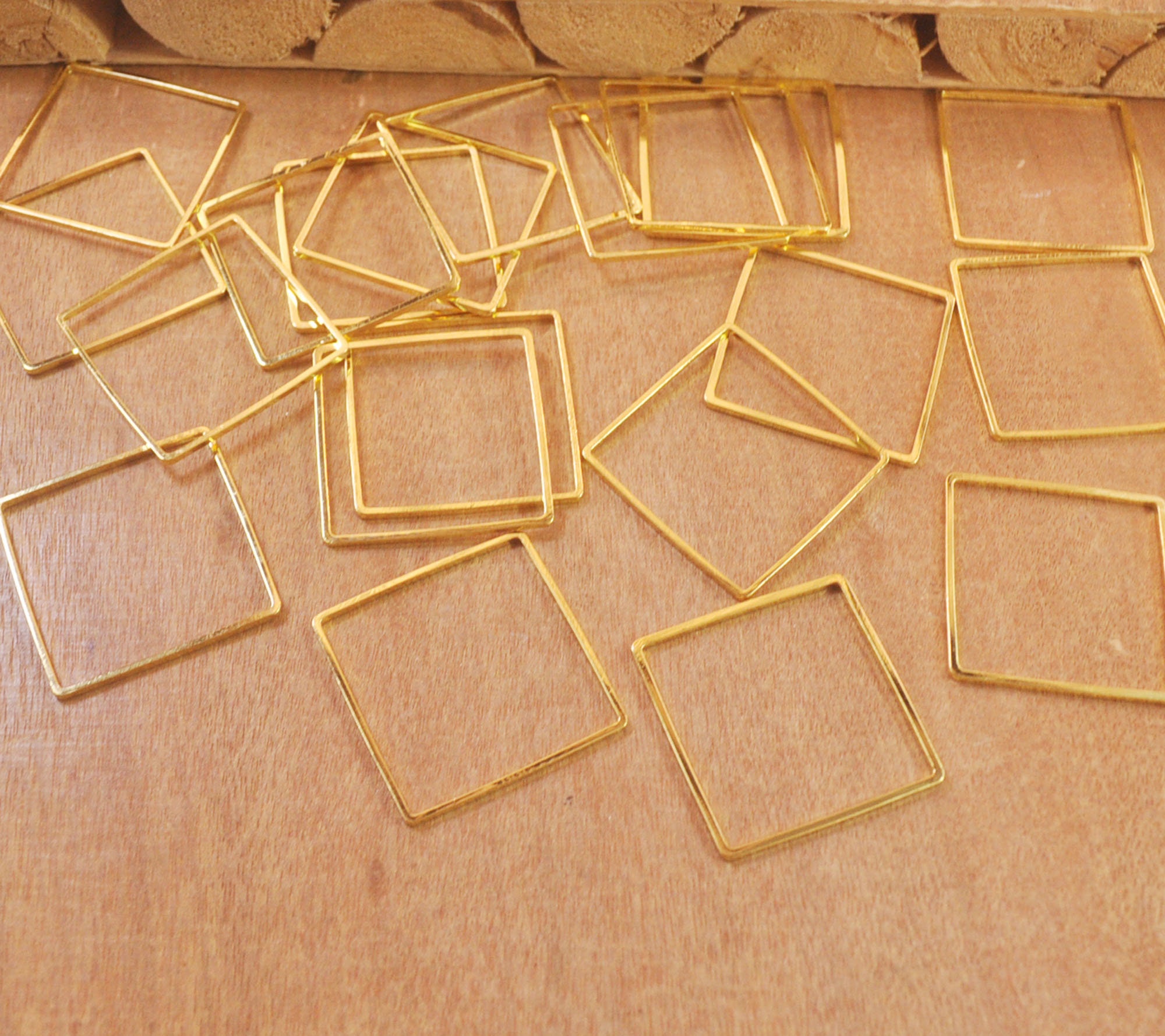 50pcs Large Gold Flat Square Blank RingGold Plated Square | Etsy