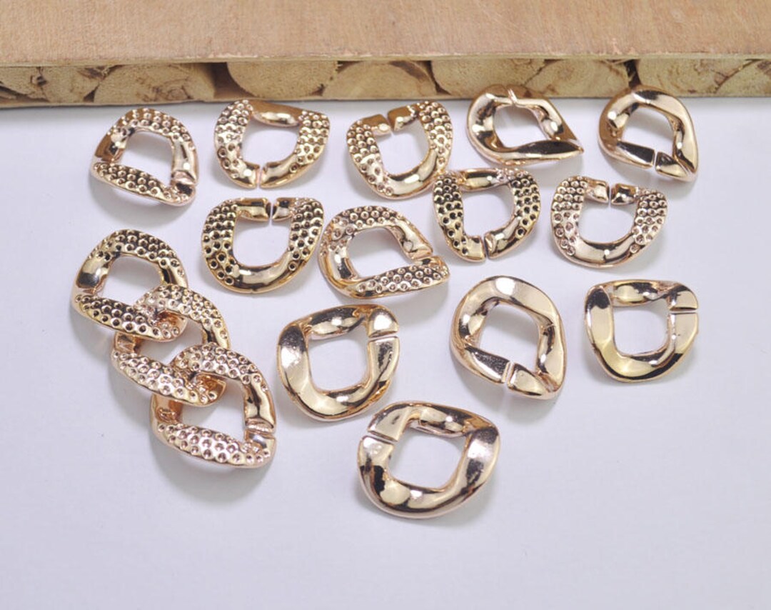 Plastics Chain/30pcs Small Gold Chunky Chain Links/acrylic Links ...