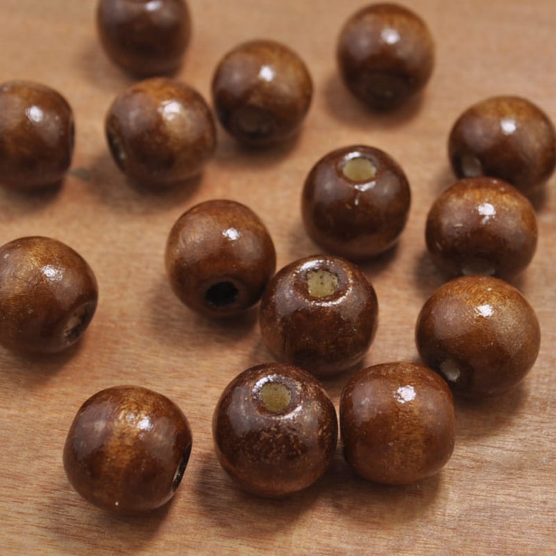 Dark Brown Beads - Etsy