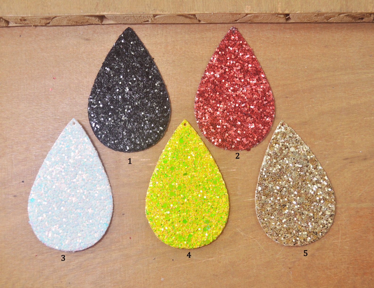 Large Teardrop,6/10/20/50pcs Mixed Color Glitter Leather Teardrops for ...