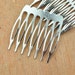 50pcs 8 Teeth Silver Metal Hair Combs, Silver Plated Comb Findings ...
