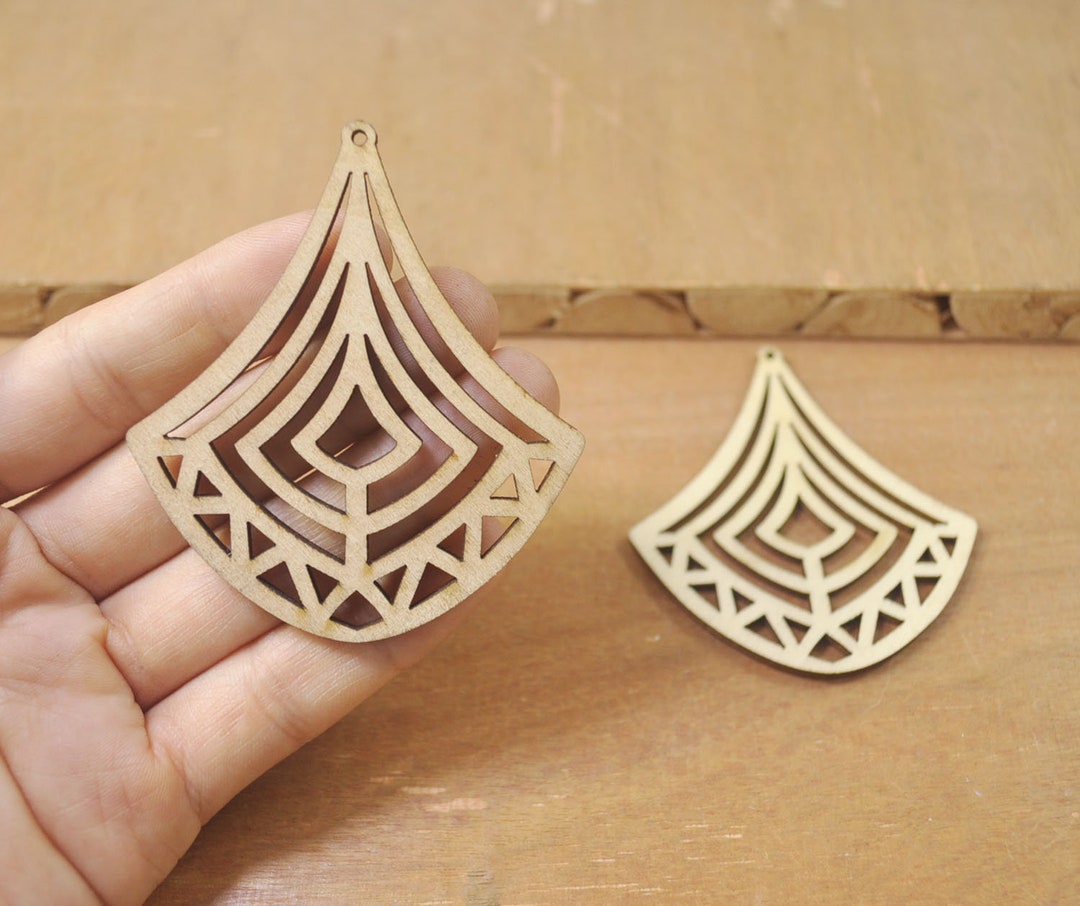 10pcs Wood Drop Pendants,natural Wood Earring Pendant,wooden Jewelry ...