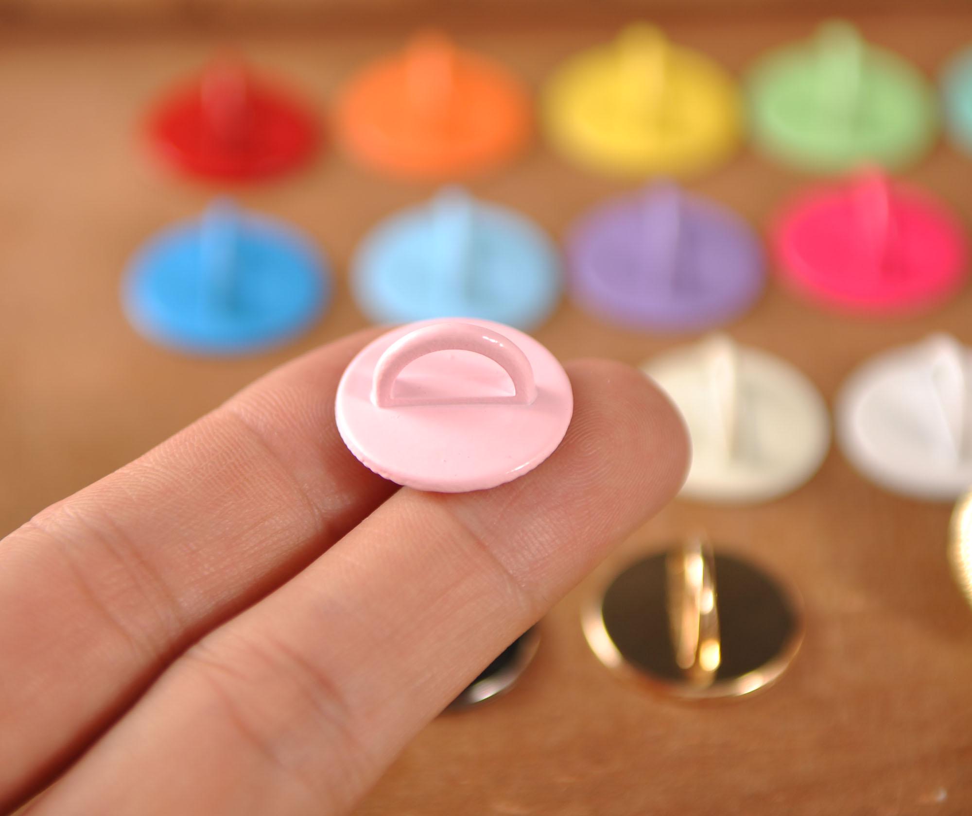 18 Colors Round Charm Hook With Ring,1-100pcs Metal Heart Keychain Clip ...