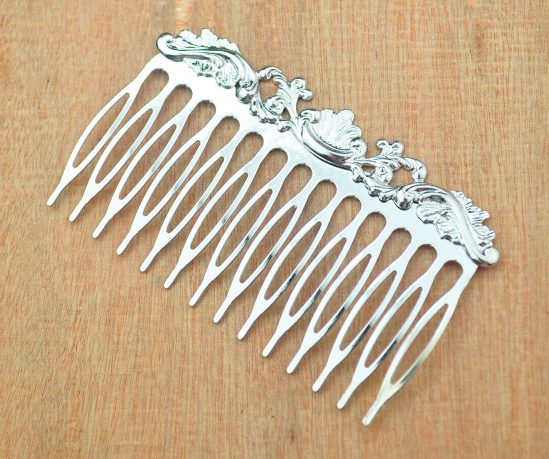 10pcs White K Filigree Hair Combs 14teeth,brass Hair Comb,iron Hair ...