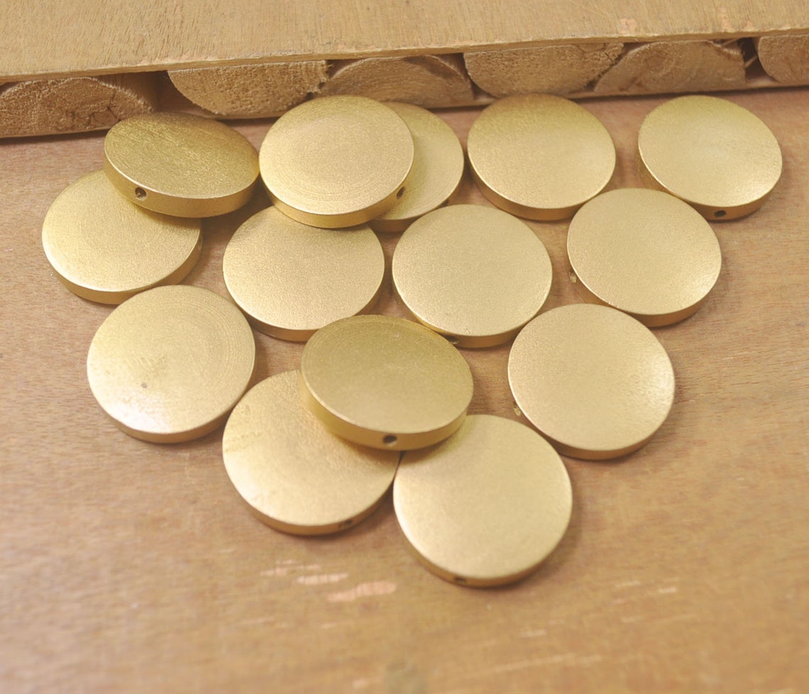 10pieces 25mm Flat Round Wood Bead Pendants,painted Wooden Bead,round ...