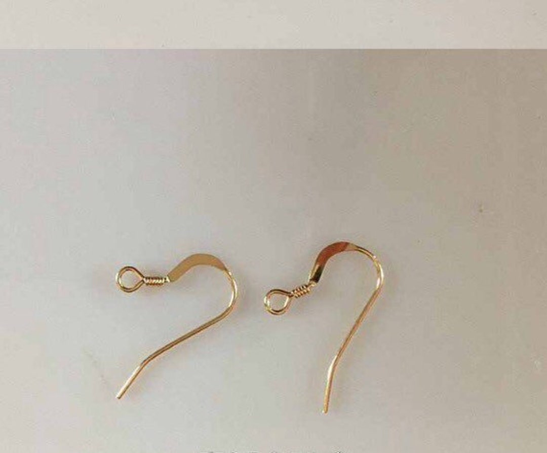 Gold Plated Earwire,gold Ear Hooks-- 100 Pcs (50 Pairs) Flat French ...