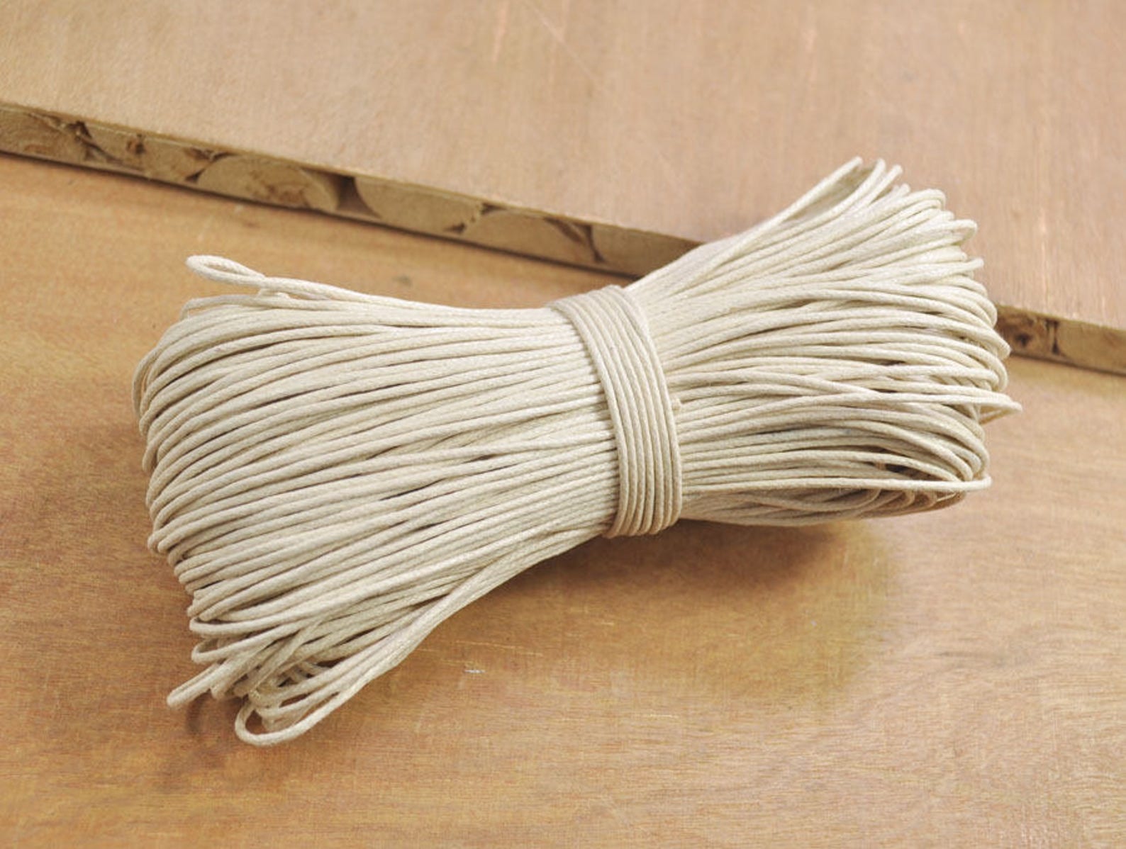 100 Yards Waxed Cotton Cords1.5mm Beige Color Cotton - Etsy