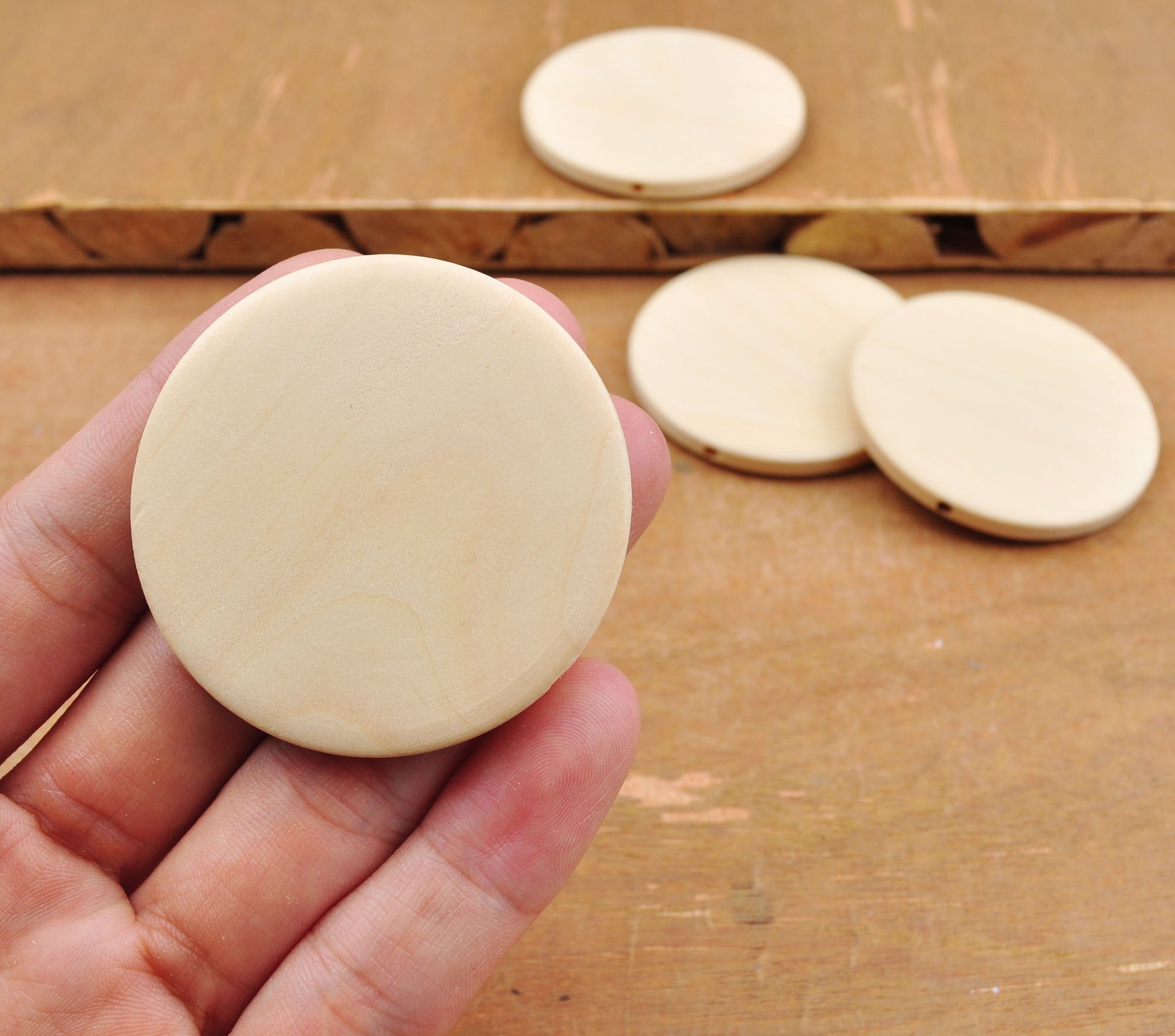10pcs 50pcs Wood Disc Beads 45mm Beads Natural Wood Beads Flat Beads Disc Beads Coin Beads big Round Wooden Beads Etsy