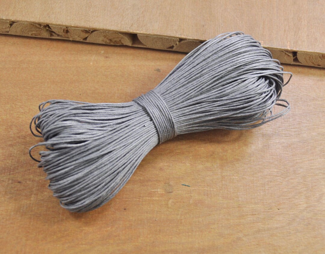 100 Yards Light Gray Waxed Cotton Cord,1mm Macrame Cord,nacklace and ...