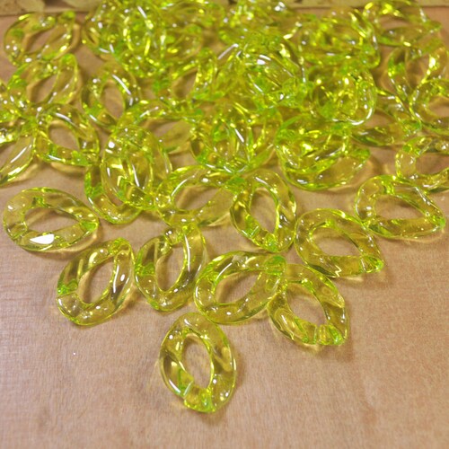 50pcs Plastic Chain Links20x20mm Green Chunky Chain - Etsy
