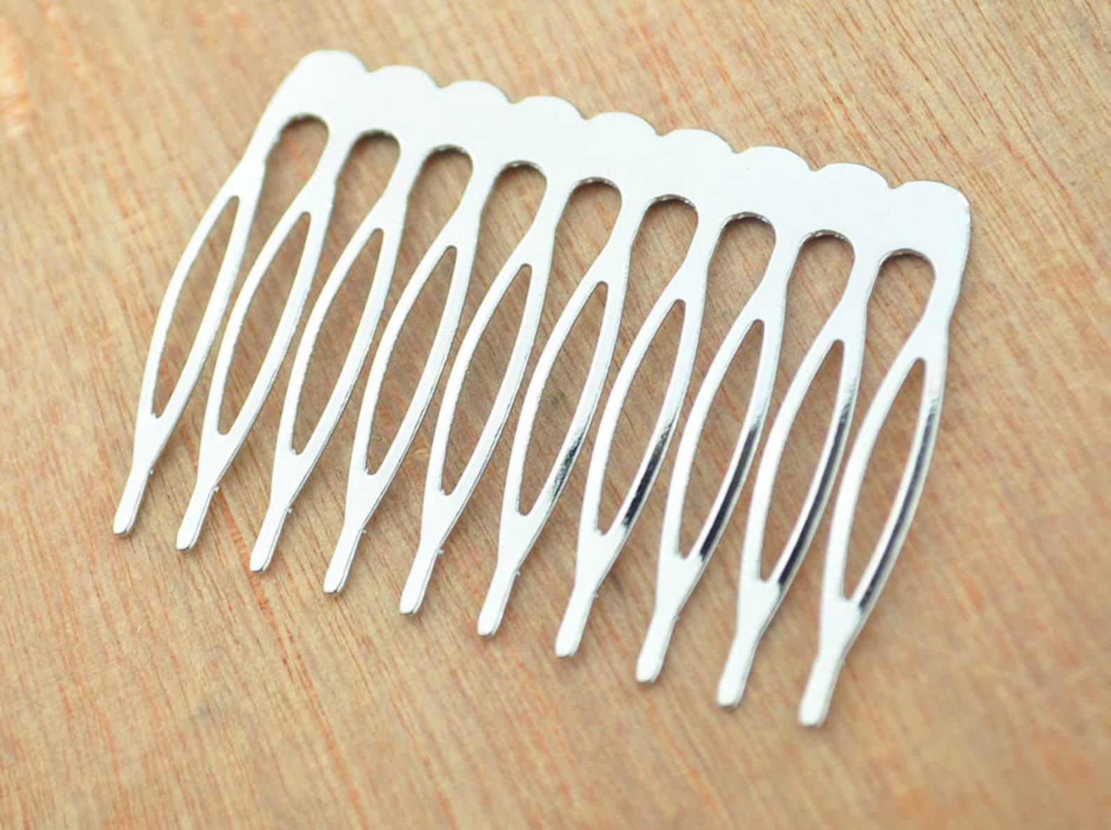 30pcs 10 Teeth Silver Metal Hair Combs Silver Plated Comb - Etsy