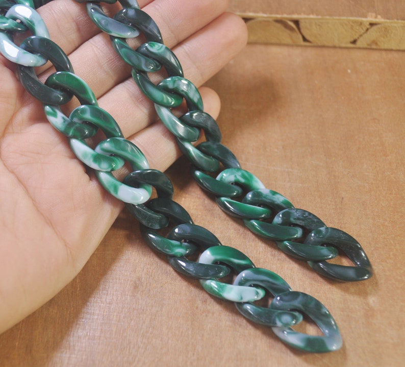 Chunky Chain Links,27.5"marbled Plastic Chain Links,colorful Plastic or ...