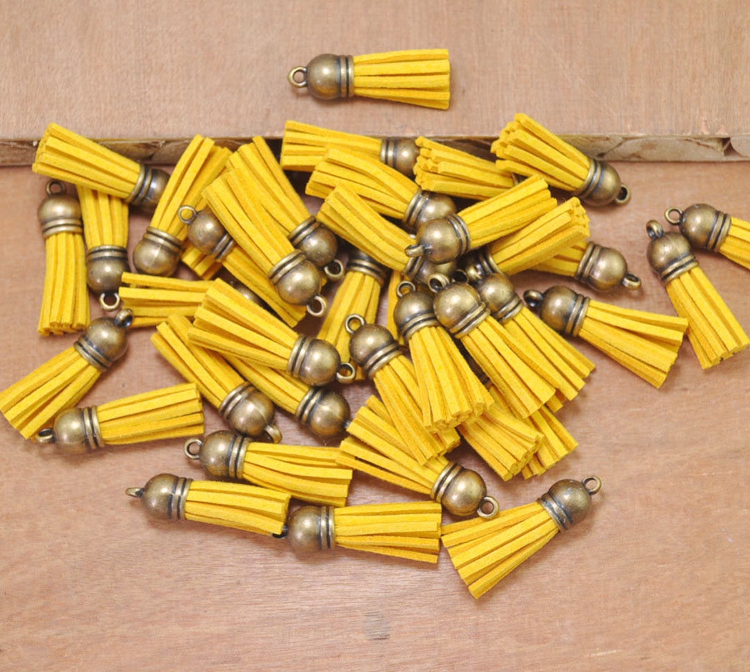 Tassel,20pc Golden Yellow Tassel Fiber Tassel Fringe Tassel With ...