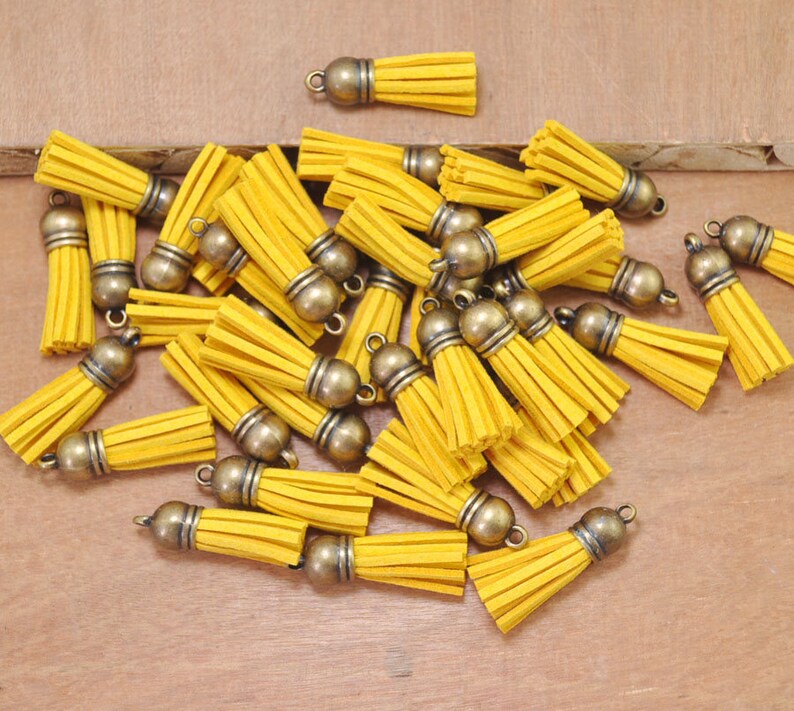 Tassel,20pc Golden Yellow Tassel Fiber Tassel Fringe Tassel With ...
