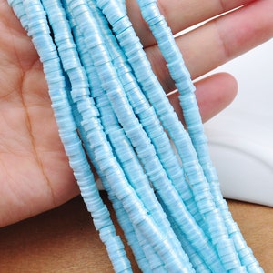 1 Strand Shinning Silver Multicoloured Polymer Clay Beads,6mm Heishi ...
