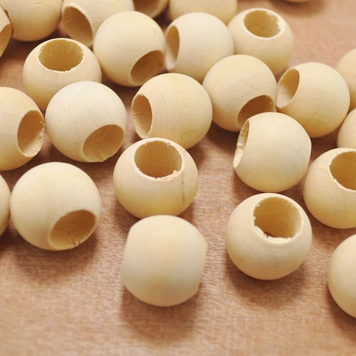 50 Piece 20mm Large Round Wood Beads Unfinished Wood Beads - Etsy
