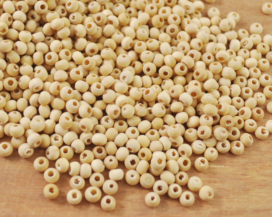 4mm Round Wooden Beads.geometric Round Ball Beads.unfinished Wood ...