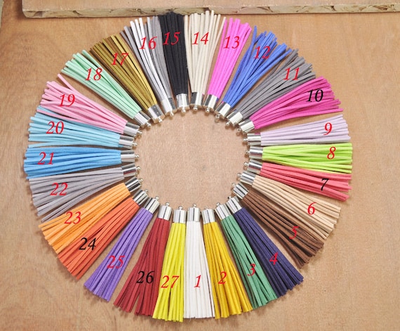 20pcs 80mm Assorted Color Tassels Pendantsilver Copper | Etsy