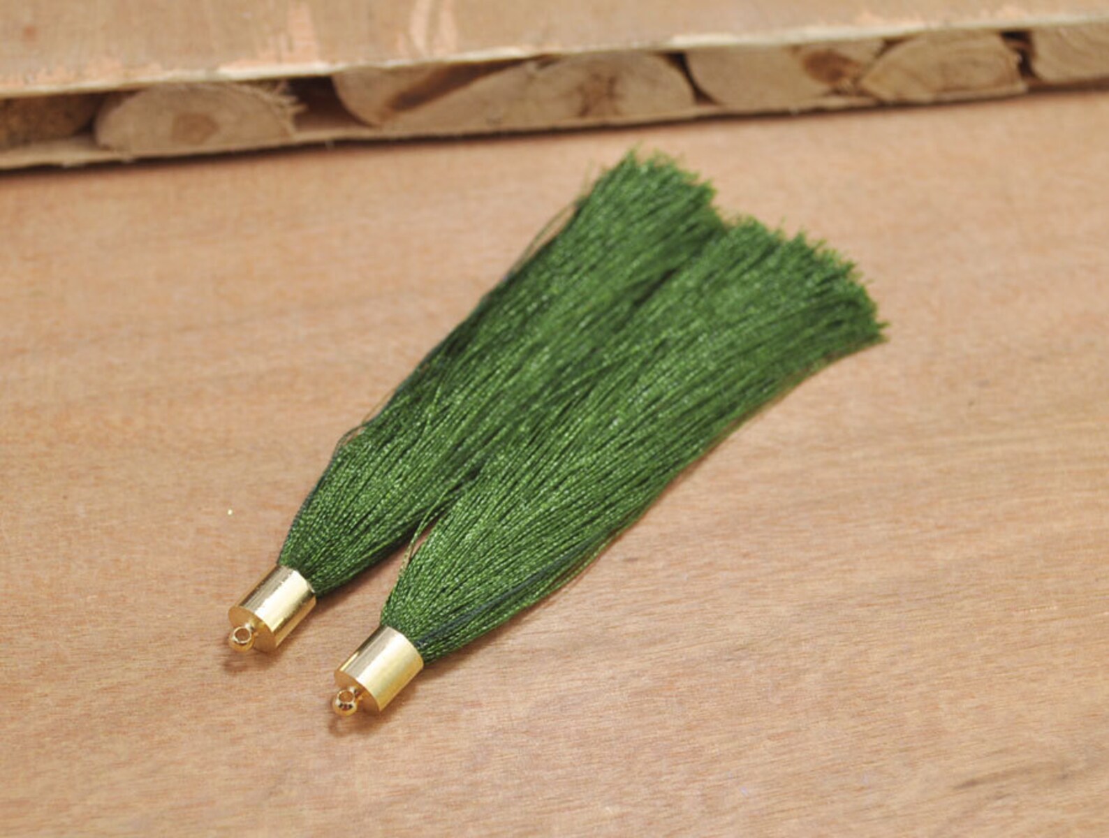 95mm Silk Tassels25pcs Army Green Silky Fringe Tassels With - Etsy