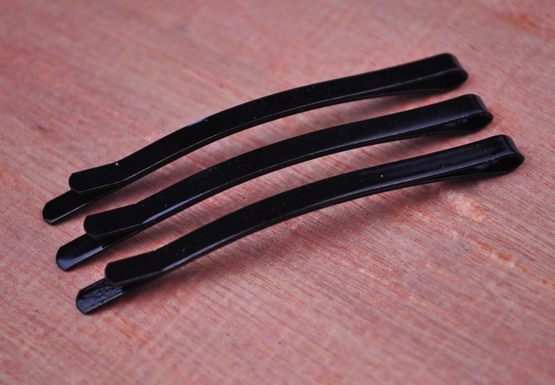 50PCS Black Tone Long Metal Bobby Pins,hair Clip,hair Pin,black Plated ...