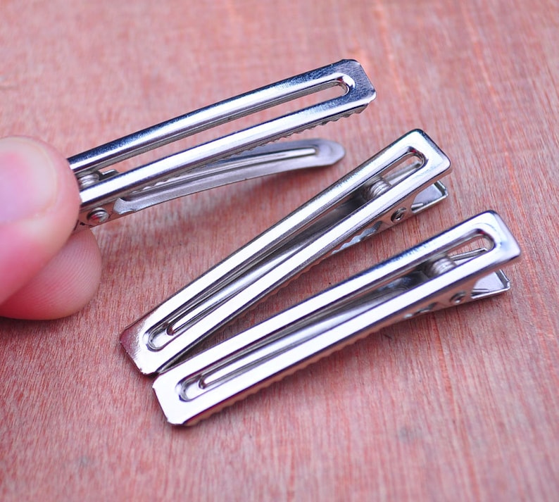 Good Quality30pc Metal Alligator Clips Barrettes Silver - Etsy