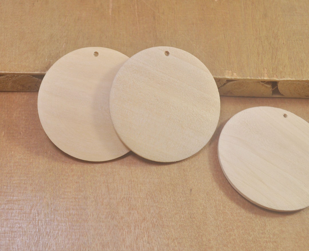 Round Wood Pendant,50pcs Unfinished Wood Pendants,natural Wood Pendant ...