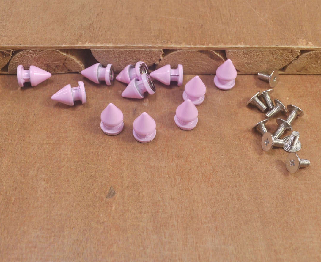 50pcs 8x12mm Light Pink Spikes and Studs for Leather Clothing ...