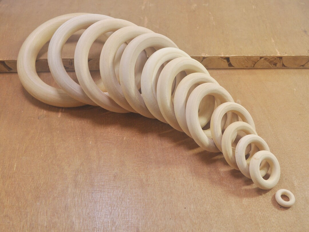 Round Unfinished Natural Wood Ring Circle,macrame Ring,wooden Craft ...