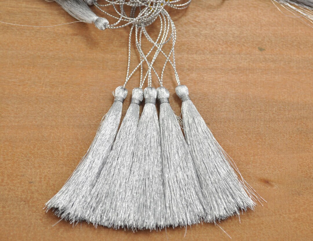 Wholesale Silver Tassels,50 Pcs Silk Tassel,silk Thread Tassels Pendant ...