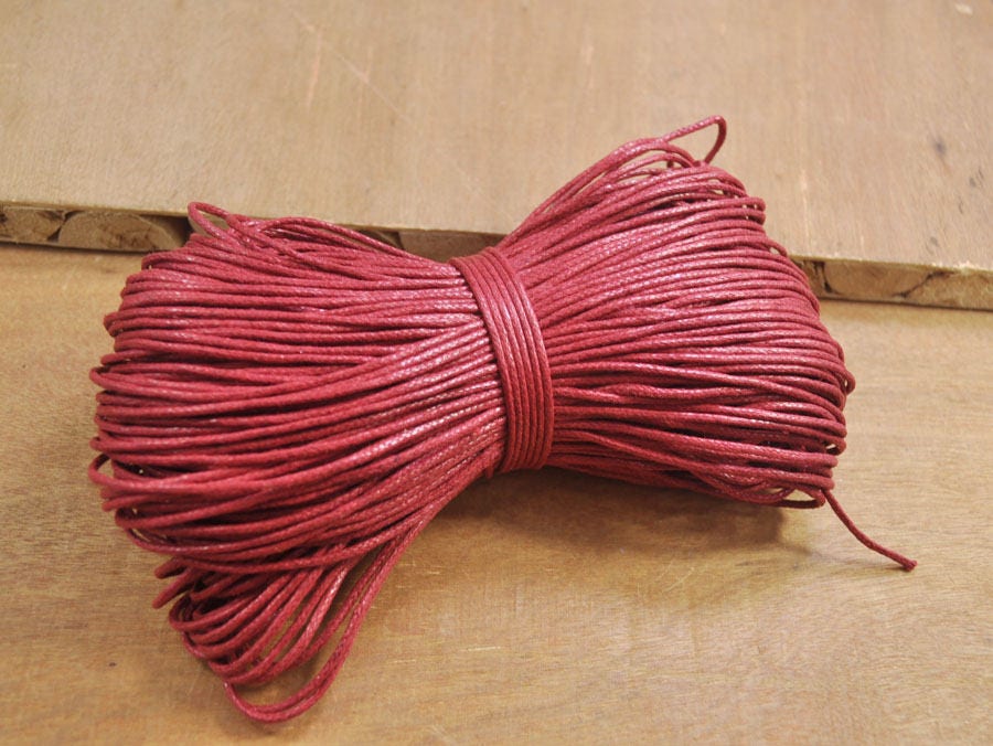 100 Yards Waxed Cotton Cords1.5mm Purplish red Color Cotton | Etsy