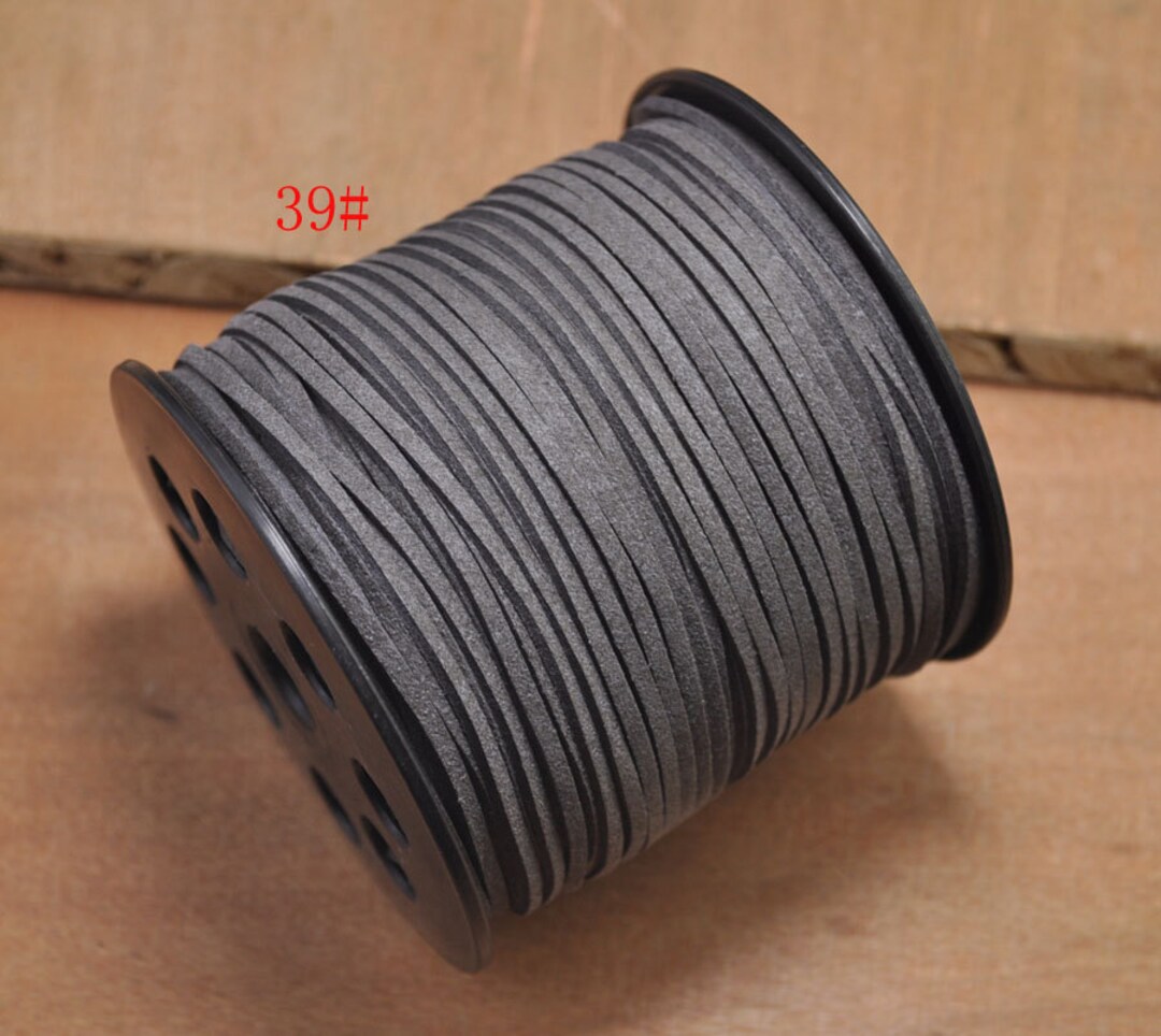 10 Yard 2.5mm Flat Faux Suede Leather Dark Gray Cords,faux Suede Lace ...