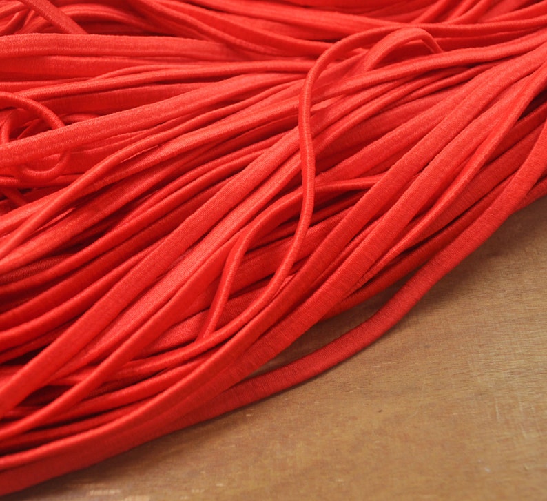 5 Yds/10 Yds Elastic Cord 5mm Width Red Elastic Flat Elastic - Etsy