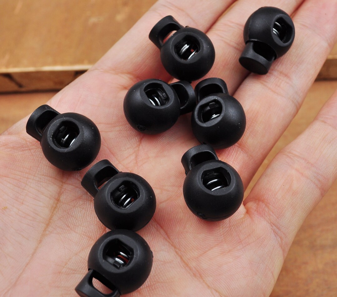 10-100pc Plastic Single Hole Round Cordlock,toggles Stopper,15mm ...