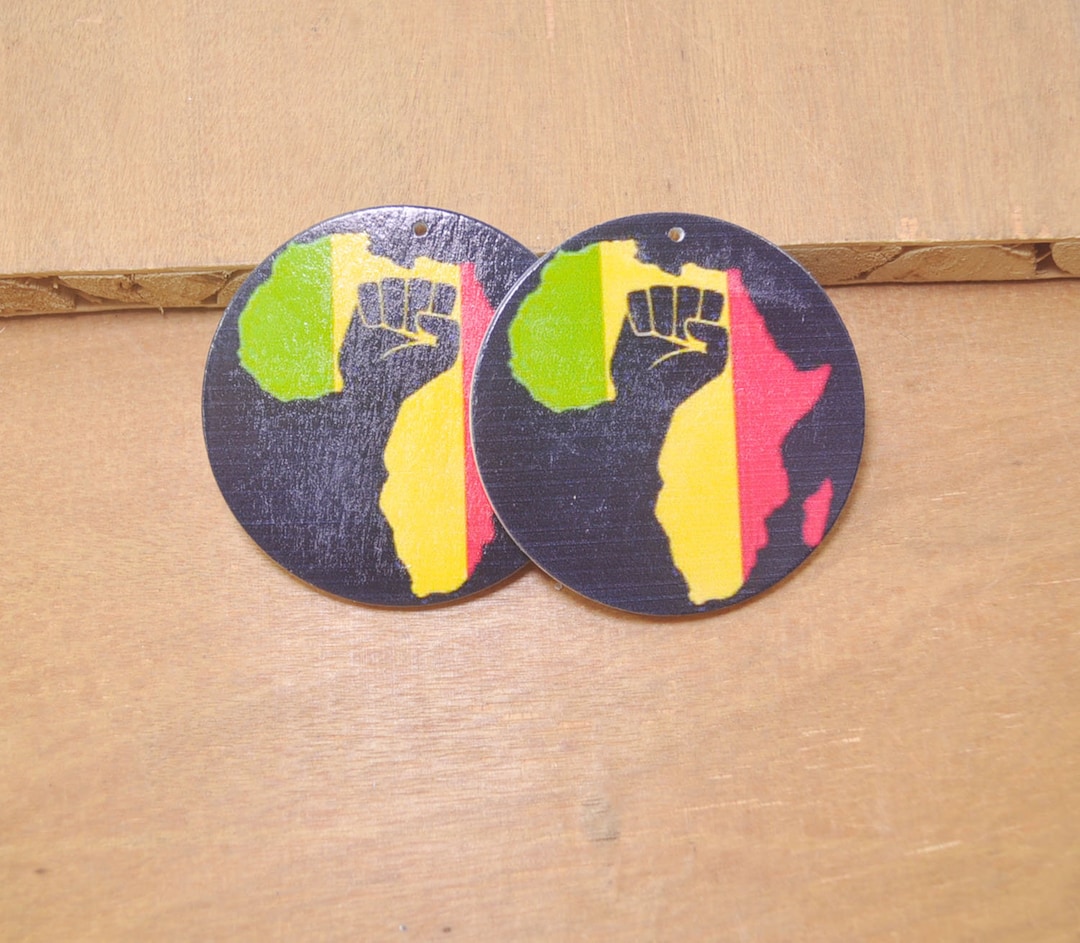 6pcs DIY Wooden Map Earrings,african Wood Earring,african Map Earrings ...