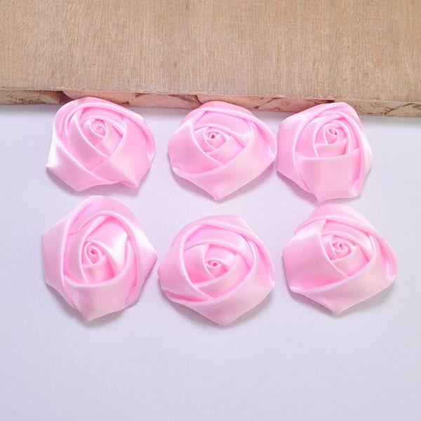 Pink Rosette Fabric - Etsy