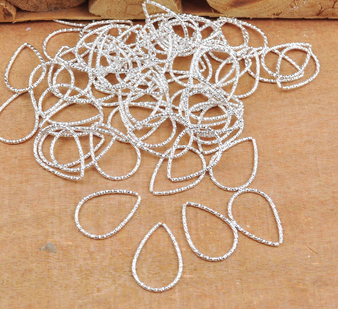 100pcs Teardrop Jumpring,drop Open Rings,silver Jumpring,tear Drop ...