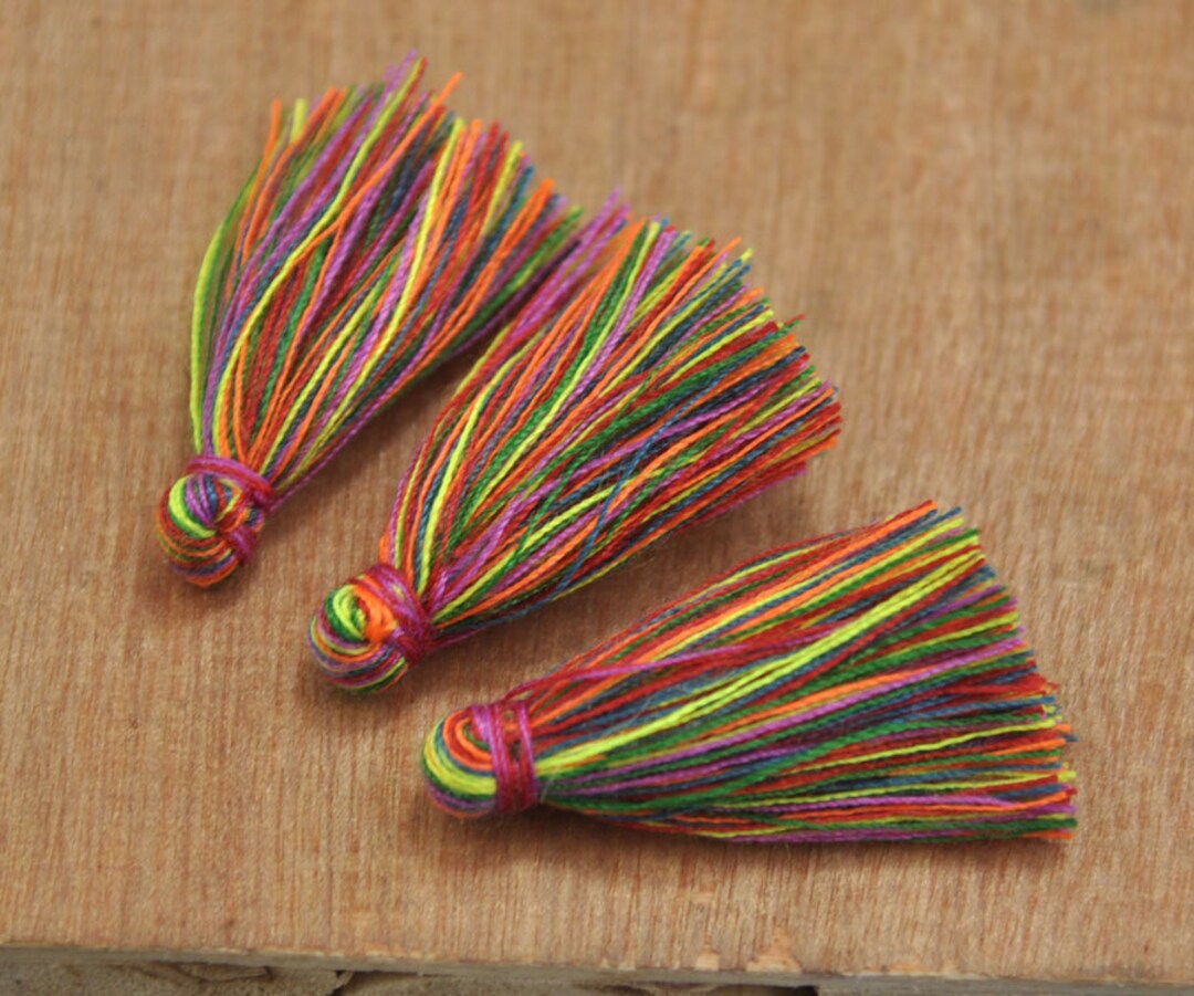 Mini Tassel,3cm Cotton Tassels/tiny Short Tassel/multicolor Mini Cotton ...
