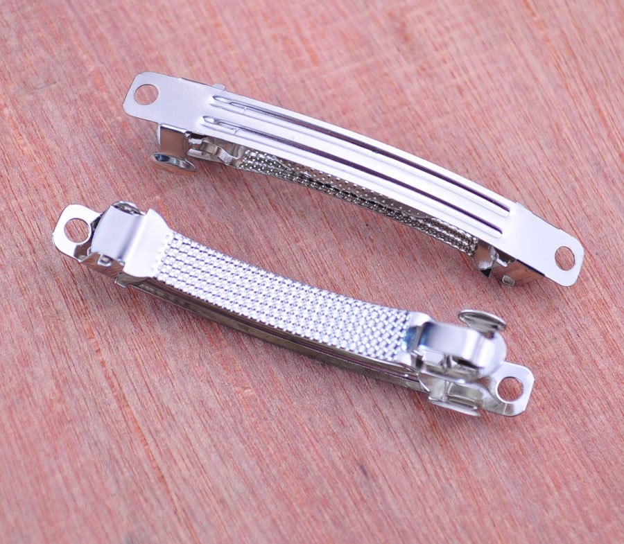 Wholesale Silver Hair Clips,50pcs Silver Barrette French Style Clips ...