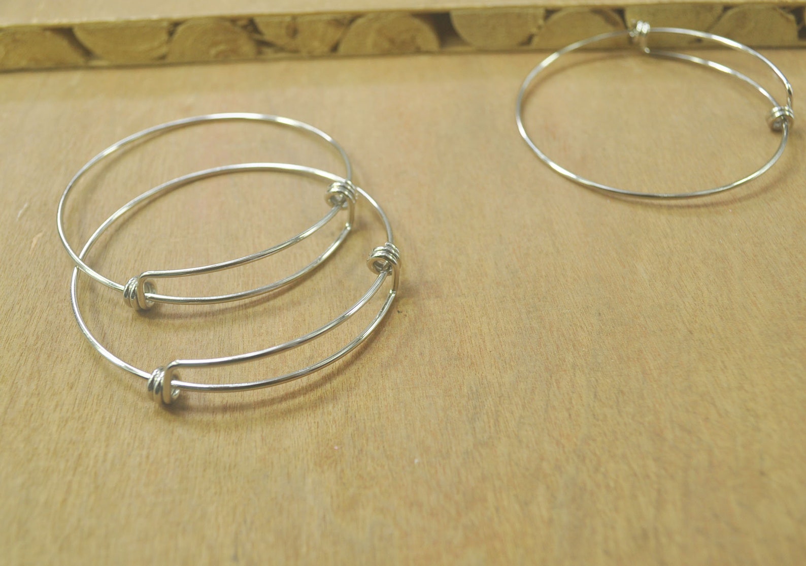 10 Stainless Steel Adjustable Bangle Bracelets in White K,blank ...