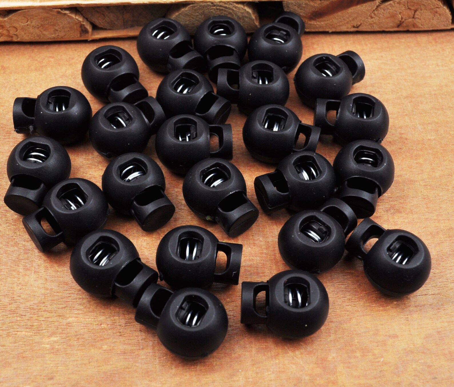 10-100pc Plastic Single Hole Round Cordlock,toggles Stopper,15mm ...