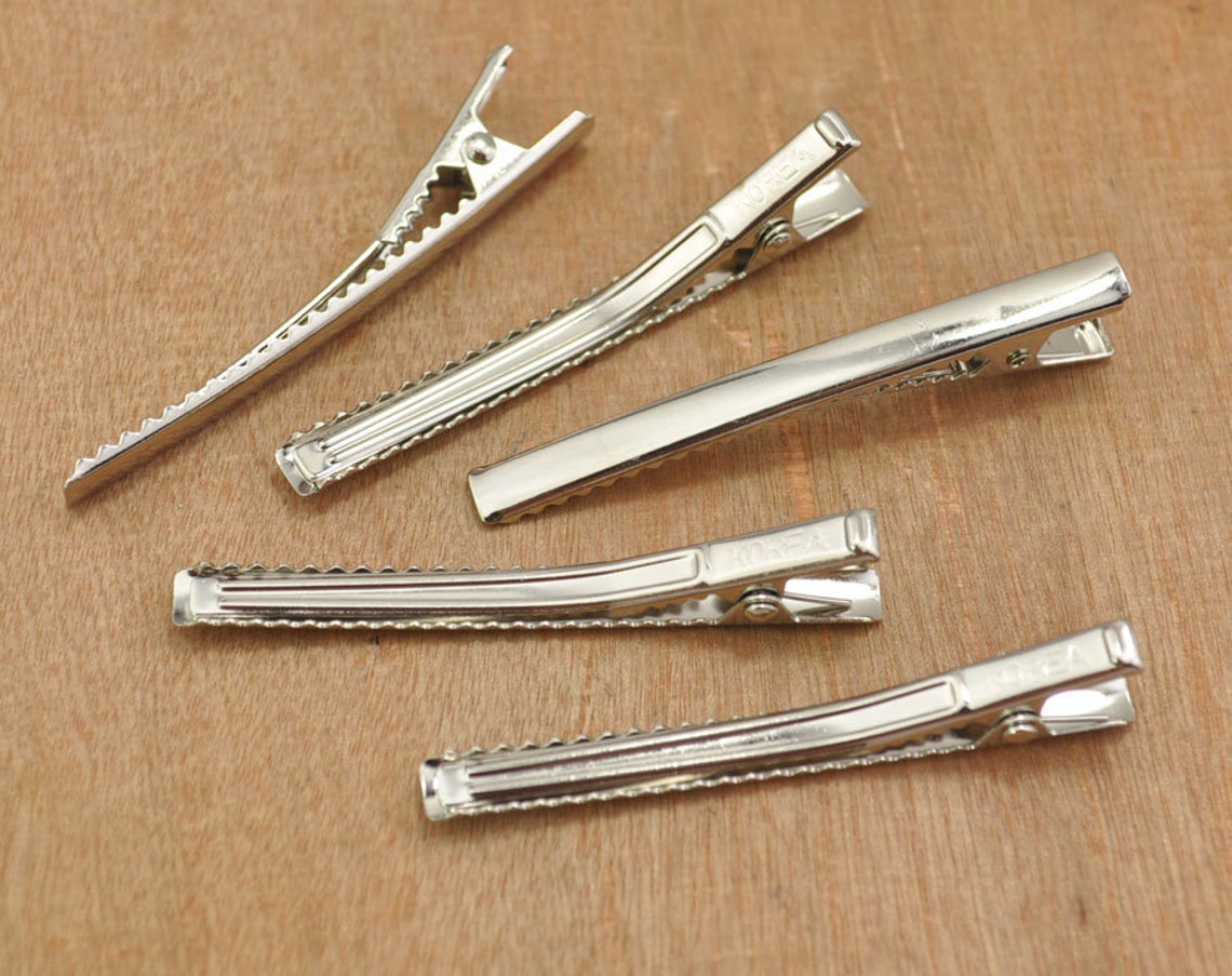 Wholesale Clips/50pcs of 60mm 2.35 Inches Silver Slim - Etsy