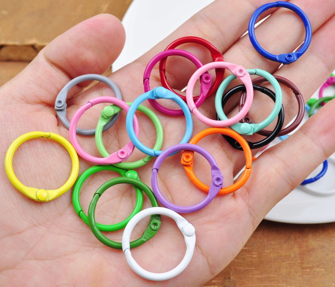 20pcs Mixed Color Binding Rings, 25mm Binder Rings, Snap Rings, Bindery ...